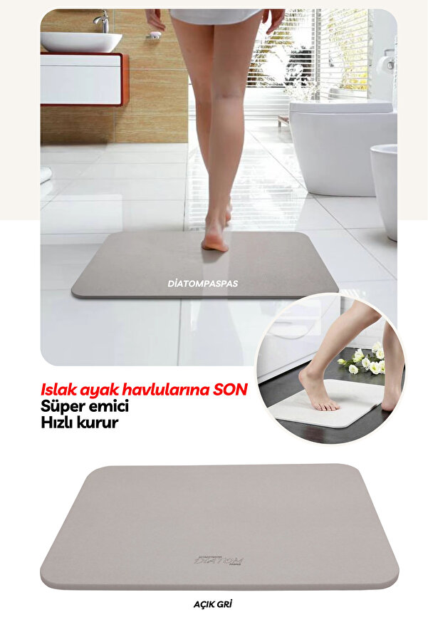 DİATOMPASPAS Super Absorbent Diatom Mat Bathroom Mat That Draws Water ...