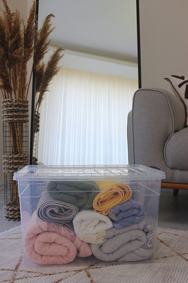 TAKYAKA Horizontal Storage and Supply Box with Plastic Lock Lid 30 ...