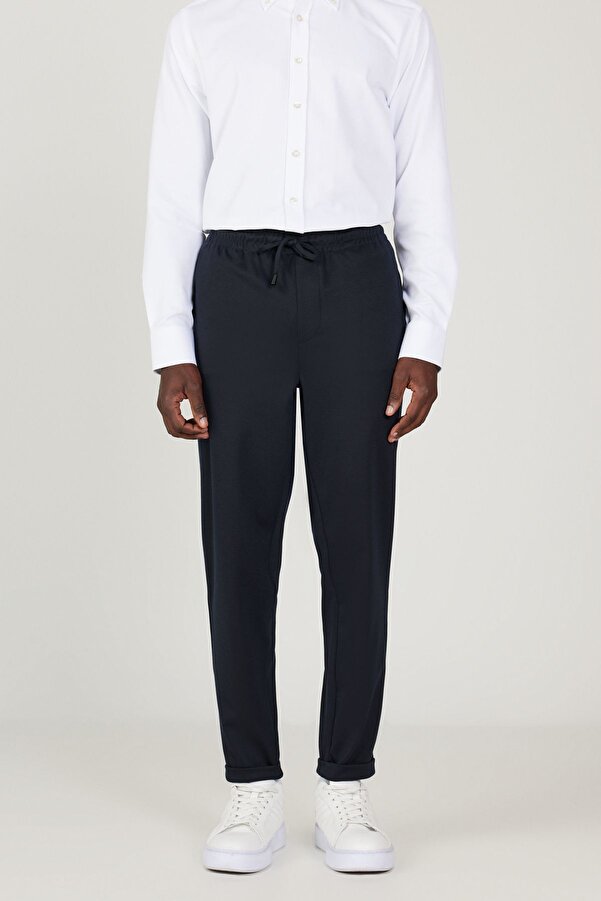 AC&Co / Altınyıldız Classics Men's Navy Blue Standard Fit Regular Cut Comfortable Flannel Pocket ...