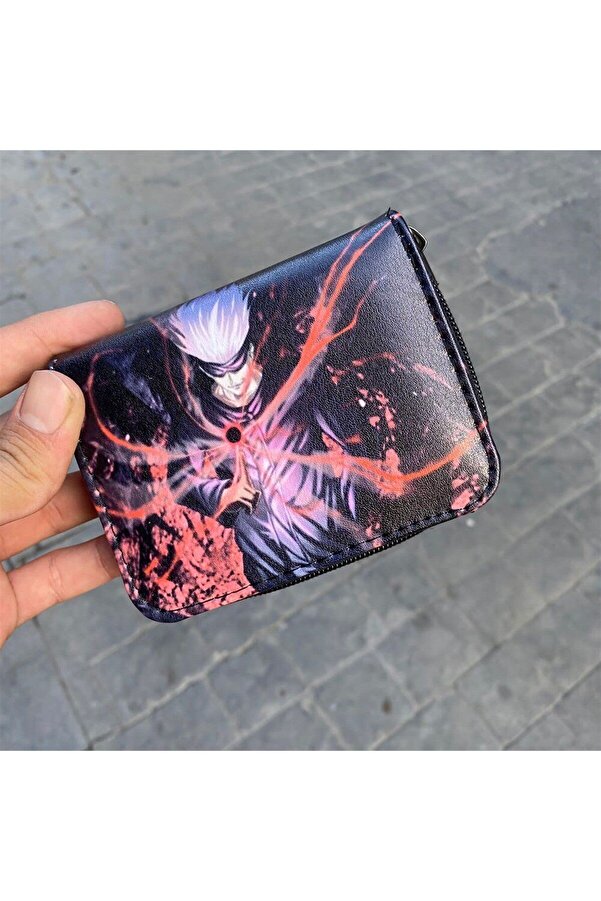 Köstebek Touz Anime Jujutsu Kaisen Gojo Red Finger Wallet - Trendyol