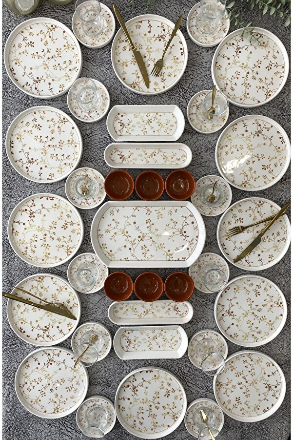 Yiğit Seramik Züccaciye Eliz 35 Piece Breakfast Set- Trendyol