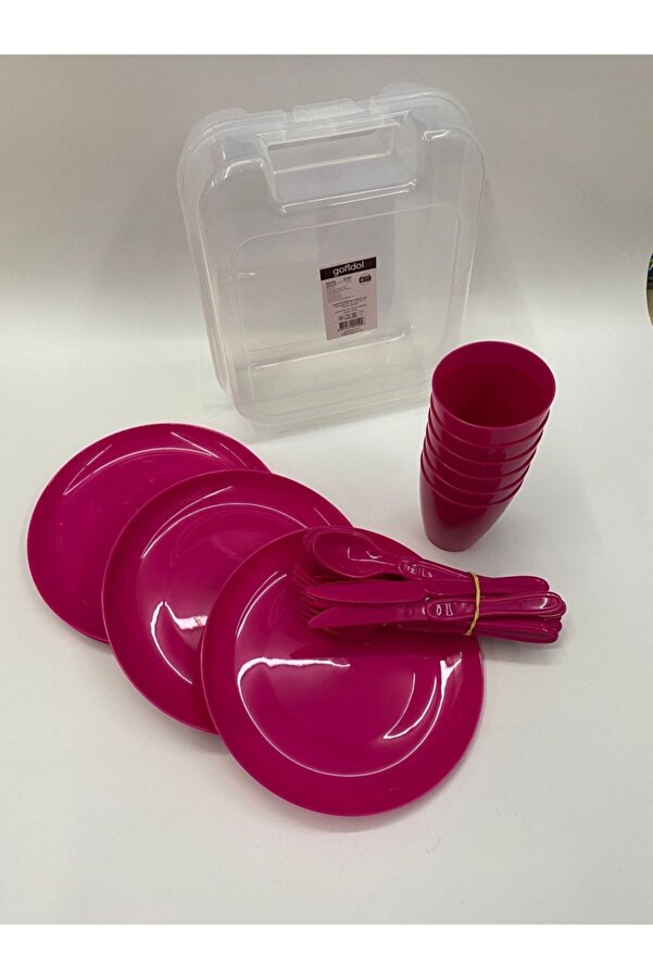 Gondol Plastic Picnic Set for 6 Persons Full Set - Trendyol