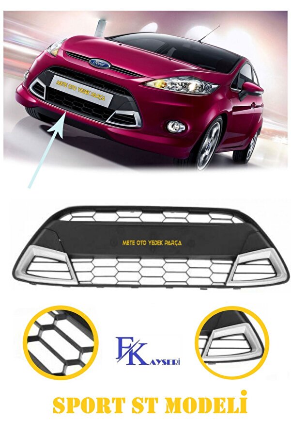 OEM Ford Fiesta Mk7 2008-2013 Sport St Model Louver Front Bumper - Trendyol