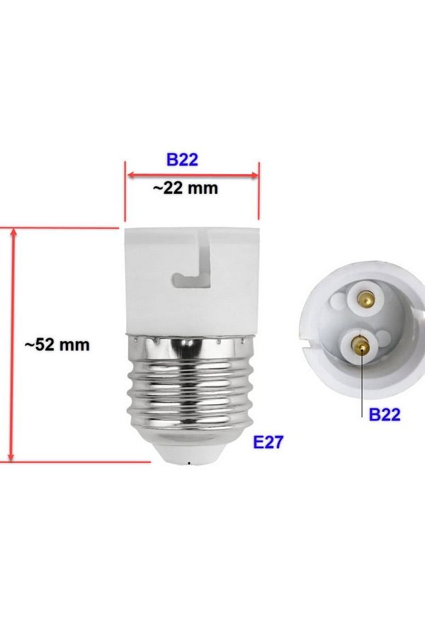 detaykablo E27 to B22 Lampholder Converter Adapter Use B22 Bulb in E27 lampholder Trendyol