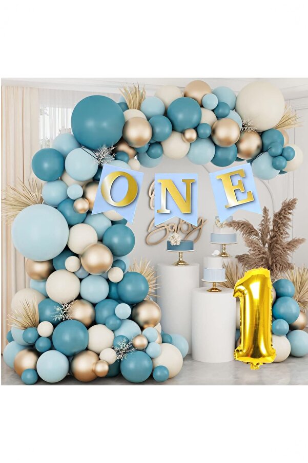 BİDOLUMUTLULUK 1 Year Old Birthday Party Balloon Set - Celebration Fun ...