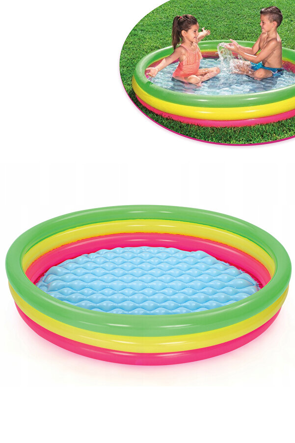 Soillium Baby and Kids Play Pool with 3 Nodes 150cm x 30cm Inflatable ...