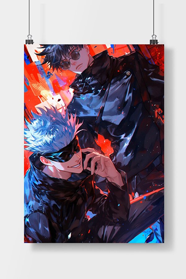 Poster City Jujutsu Kaisen Anime Poster - Gojo and Megumi, Shiny Photo ...