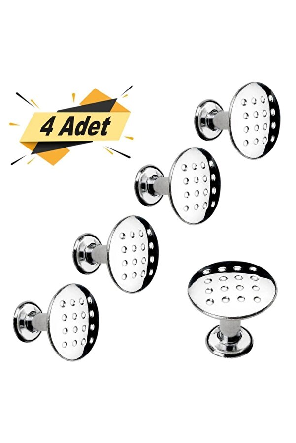 Badem10 Dulap cu butoane cu puncte, butoane din metal cromat și mânere ...