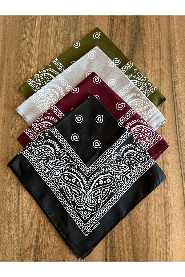 Gülerbandana by yunus güler Set de 4 bandane cu modele etnice - Trendyol