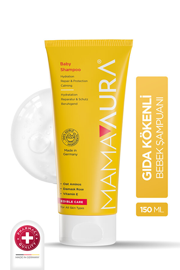 MAMAAURA 100% Non-Burning Baby Shampoo with Edible Content - Baby ...