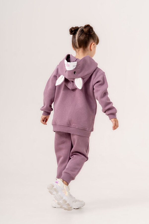 HAUSEkids Happy Cad Girl's Cardigan Set - 2-5 Years, Purple- Trendyol