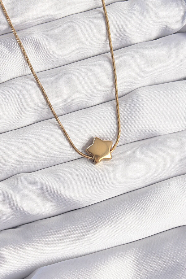 REKA MODA Colier model stea din oțel 316L auriu - Trendyol