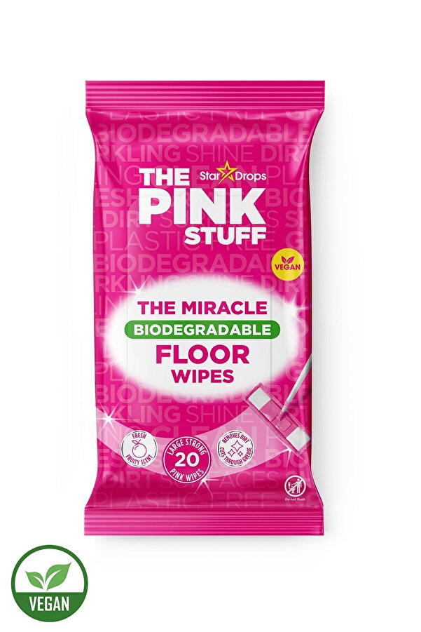 ThePinkStuff Biodegradable Multi-Purpose Floor Cleaning Wipes / 20 Pack ...