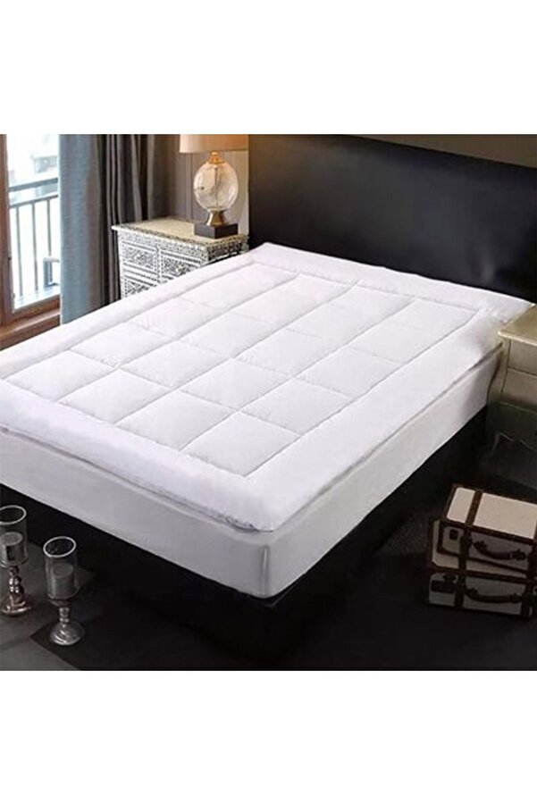 In House Two Layers Super Microfiber Mattress Topper 14 Cm With Rubber ...