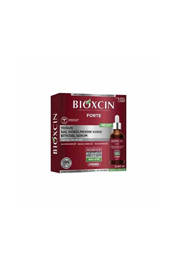 Bioxcin Forte 3 Pack Intensive Hair Serum - Anti-Hair Loss, Herbal, 50 ...