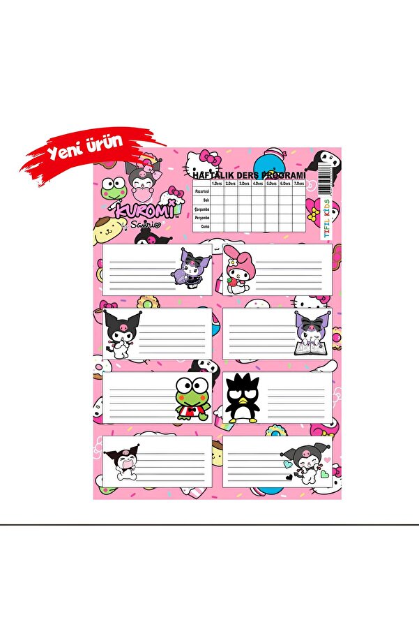 Tıfıl kids School Label - Kuromi Girl Model, 3-piece Blister- Trendyol