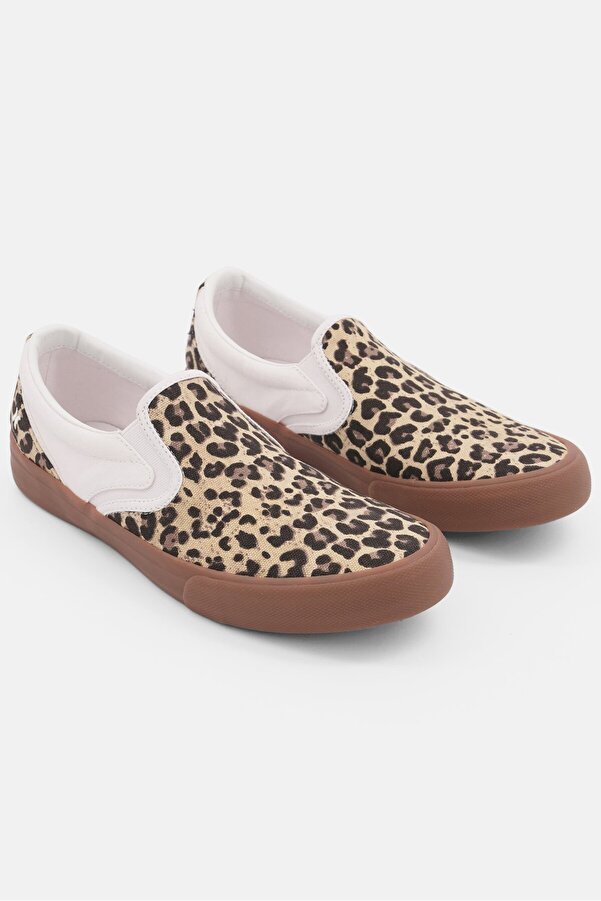 Hurley Women Kayo Slip on Casual Shoes, Leopard/White - Trendyol