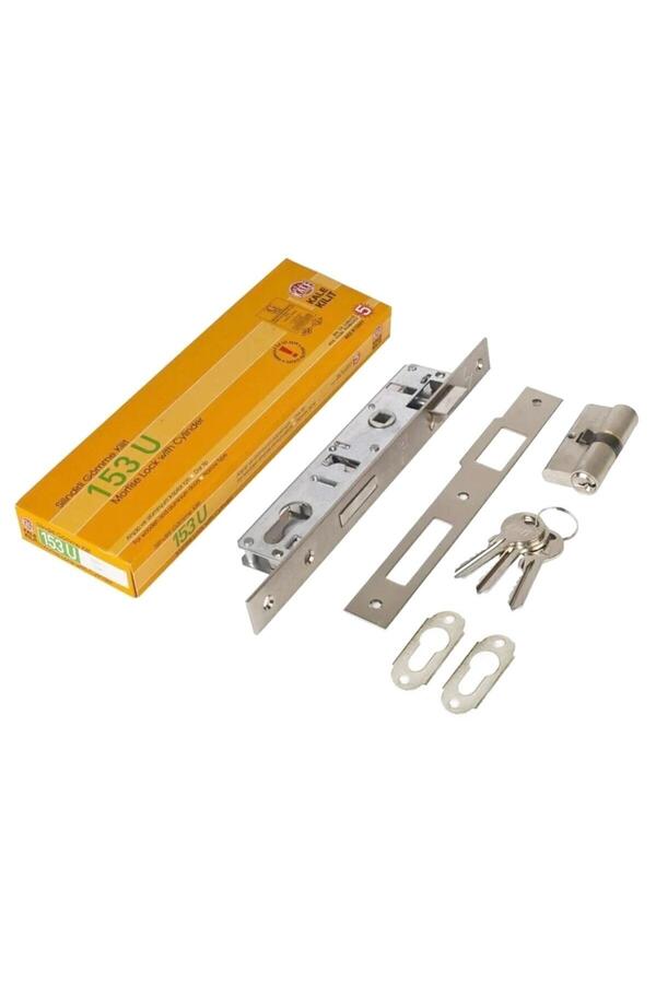 Kale Kilit 20 mm Nickel - 153U/20 Narrow Type Cylinder Mortise Lock ...