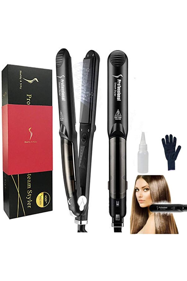DubaiGallery Ceramic steam flat iron professional hair straightening ...