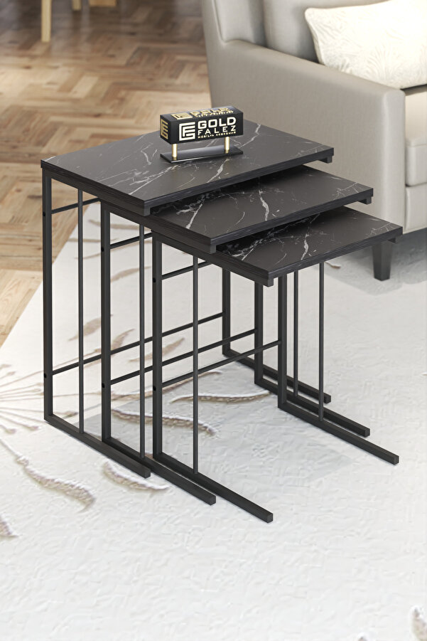 Goldfalez Single Nesting Table Bendir Collection Modern Side Table Contemporary Furniture - Trendyol
