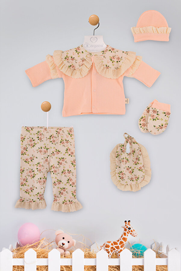 Kinder Baby CayzenMiniWaffle - Baby Girl 5-piece Hospital Discharge Set ...