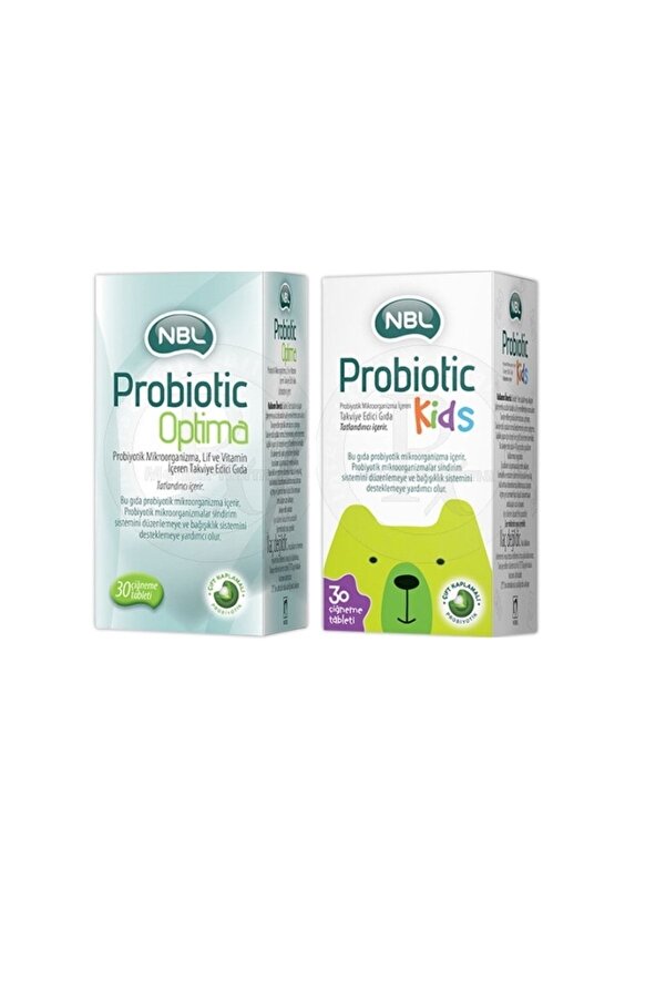NBL Probiotic Optima + Probiotic Kids 30 Chewing Tablets - Trendyol