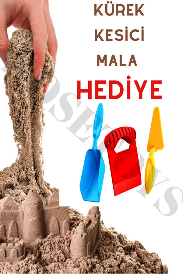 kosetoys 1kg Kinetic Sand - Natural Color, Includes Trowel Shovel ...