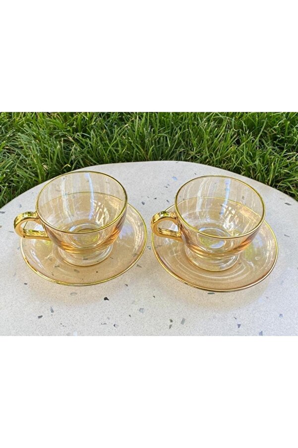 Paşabahçe Dnz Art Basic 12 Prc Tea Set Basic Set Honey Color - Trendyol