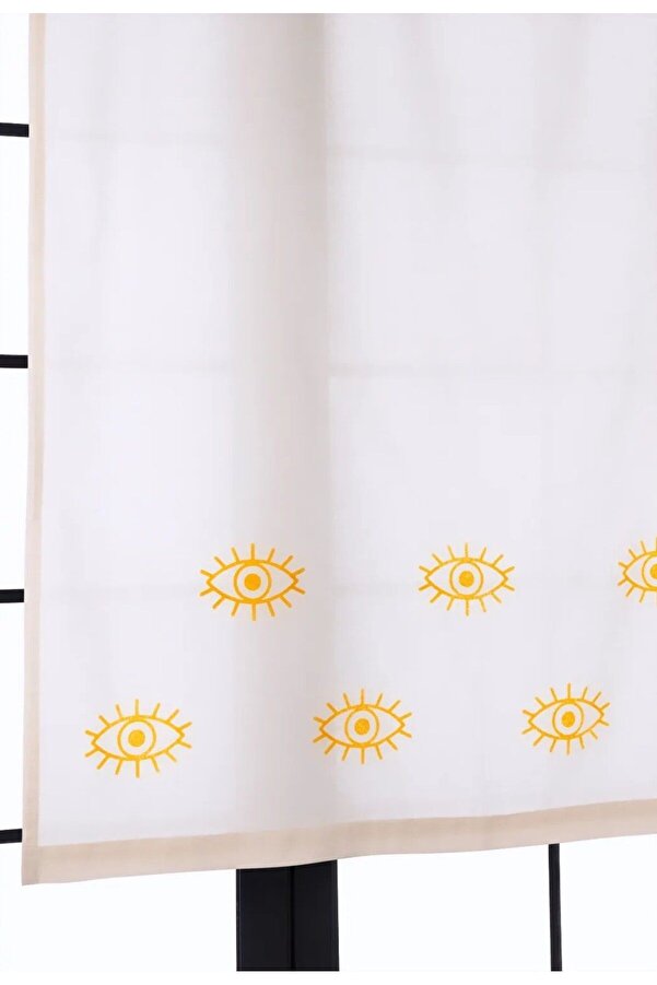 pamukidea Perdele din bumbac cu model ochi galbeni - Vară, Balcon ...