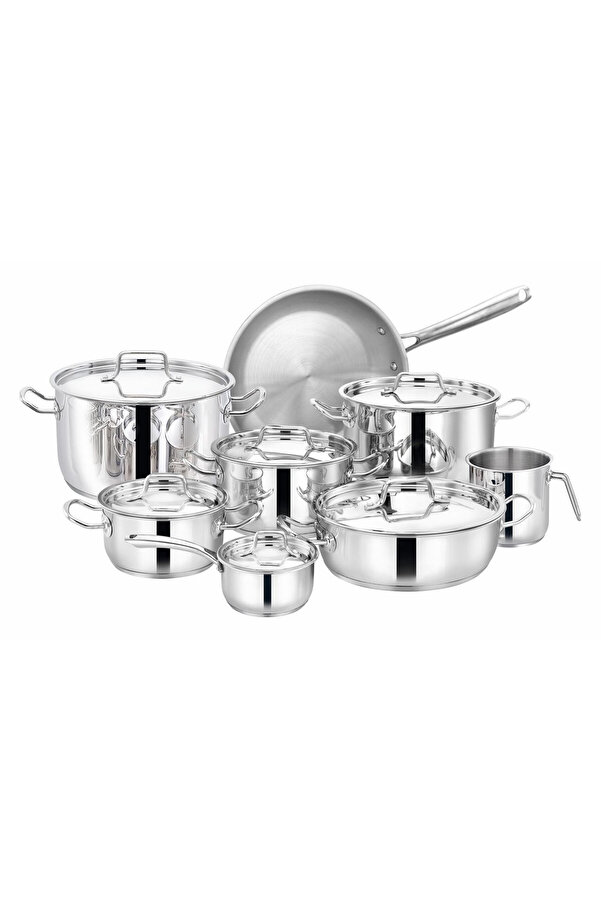 Bohara Indian Stainless Steel 14 Piece Cookware Set 16, 18 , 22 , 24 ...