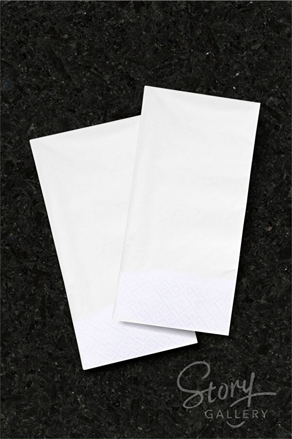 Story 33 cm x 33 cm 2-ply 100-pack waiter folding white paper napkins ...