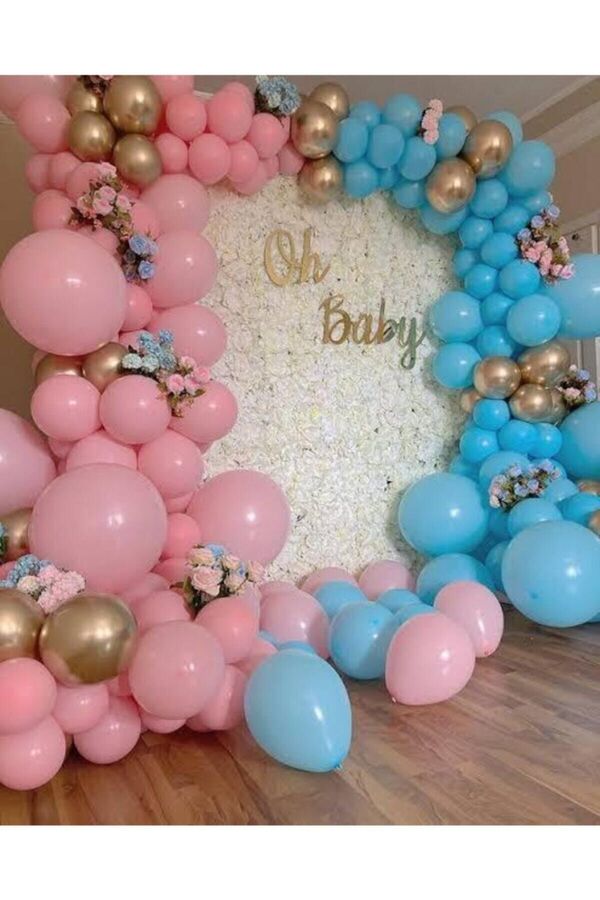 ikm balon Gender Party Balloon 30 Pieces Pink Blue- Trendyol