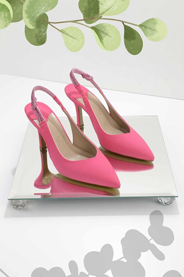 Bambi Matte Fuchsia Satin Women's Classic Heeled Shoes01209202538 ...