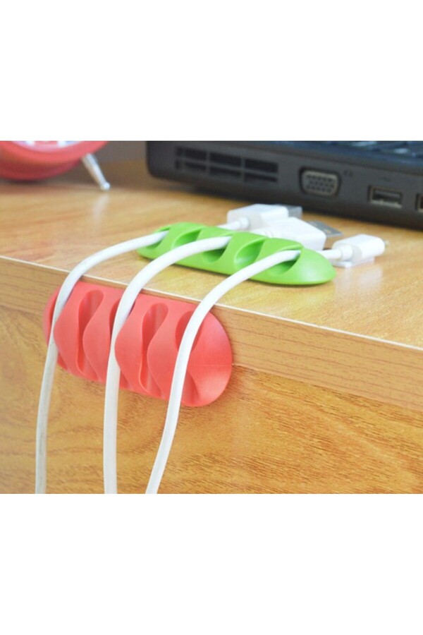 Zoombai 5-Channel 3-Piece Black Cable Holder - Adhesive Cable Organizer ...