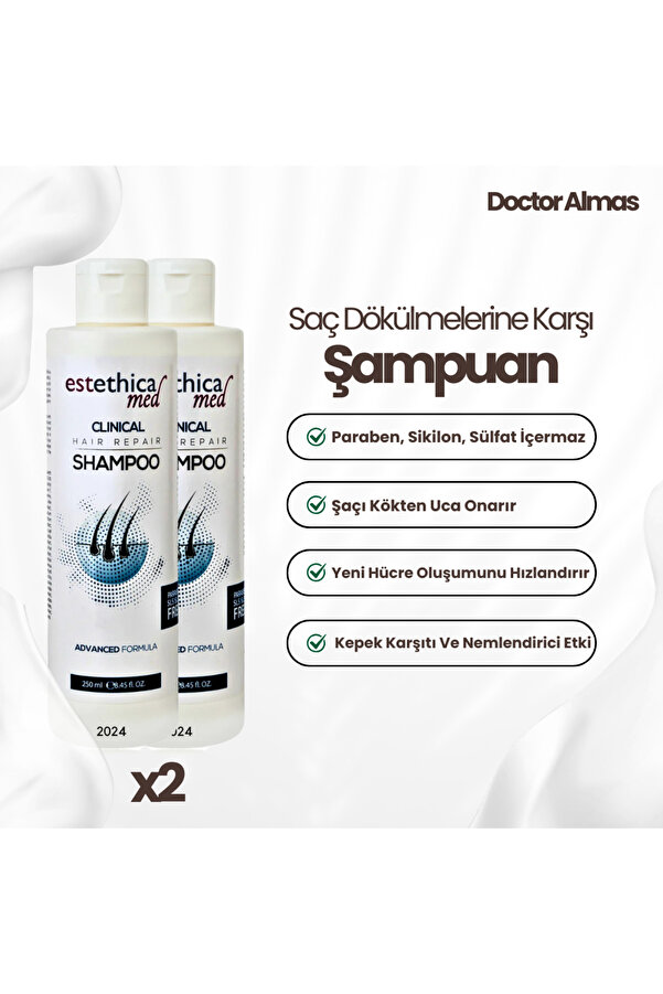 Doctor Almas Estethicamed 250 ml Anti-Hair Loss Shampoo - 2 Pieces with ...