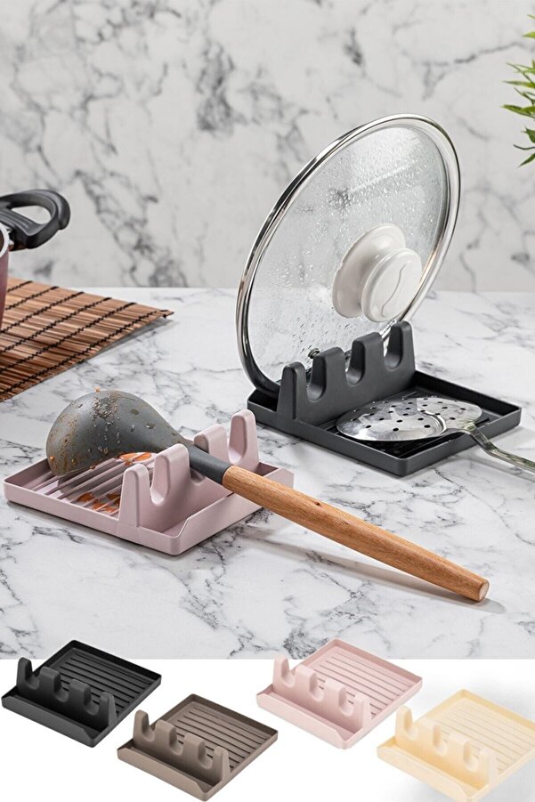 ORGANİZERS Leon Life Plate Holder and Cutlery Pot Lid Stand Spoon Ladle ...