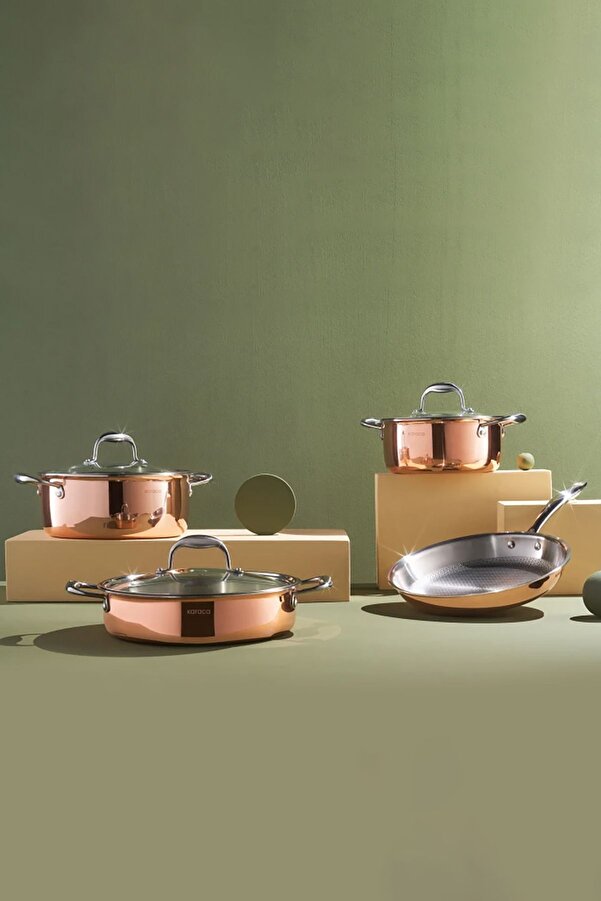 Karaca 3ply Powersteel 316 Steel Copper 7 Piece Cookware Set - Trendyol