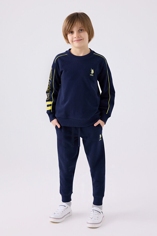 U.S. Polo Assn. Boy's Navy Blue Tracksuit Set - Trendyol