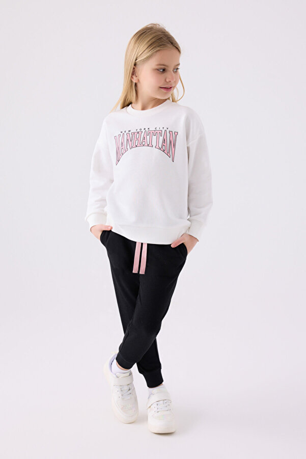 Rolypoly Girl's Cream Tracksuit Set - Trendyol