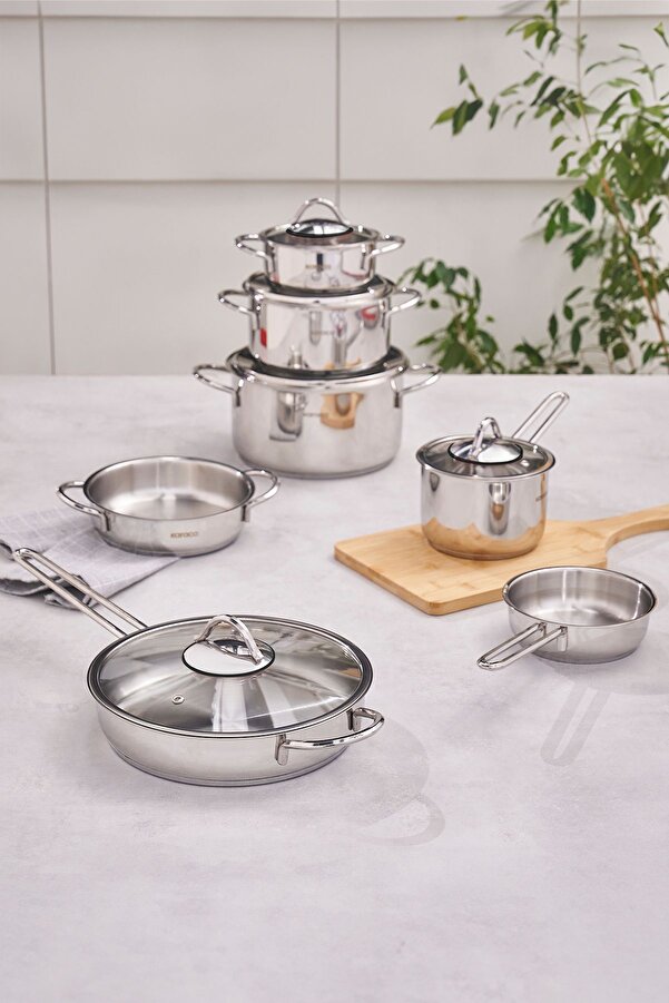 Karaca Ada 12 Piece Induction Base Steel Dowry Cookware Set V2 - Trendyol