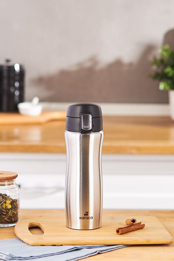 Karaca Jupiter Stainless Steel Thermos with Safety Lock and Leak-Proof ...