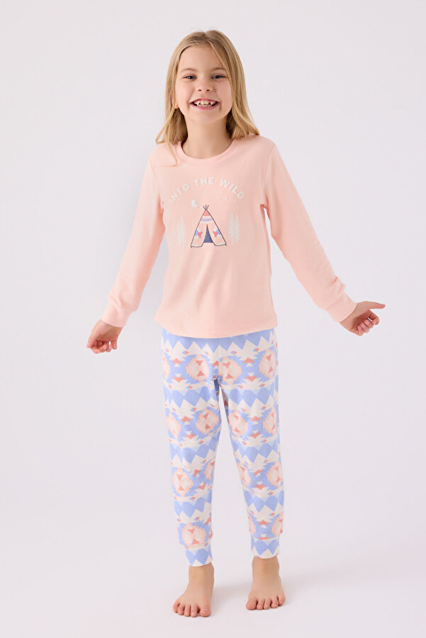 Arnetta Girl's Pink Long Sleeve Pajama Set- Trendyol