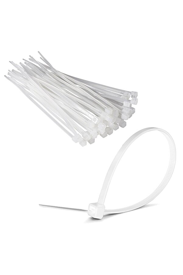 atesin online White Nylon Cable Tie - At351n, 20cm, 2.5mm, Plastic Cirt ...