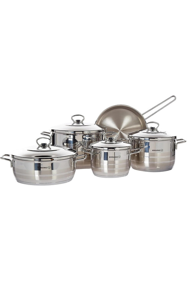 KORKMAZ Astra Cookware Set 9 Pcs 6x10cm - 20x12cm - 24x14cm - 24x8cm ...