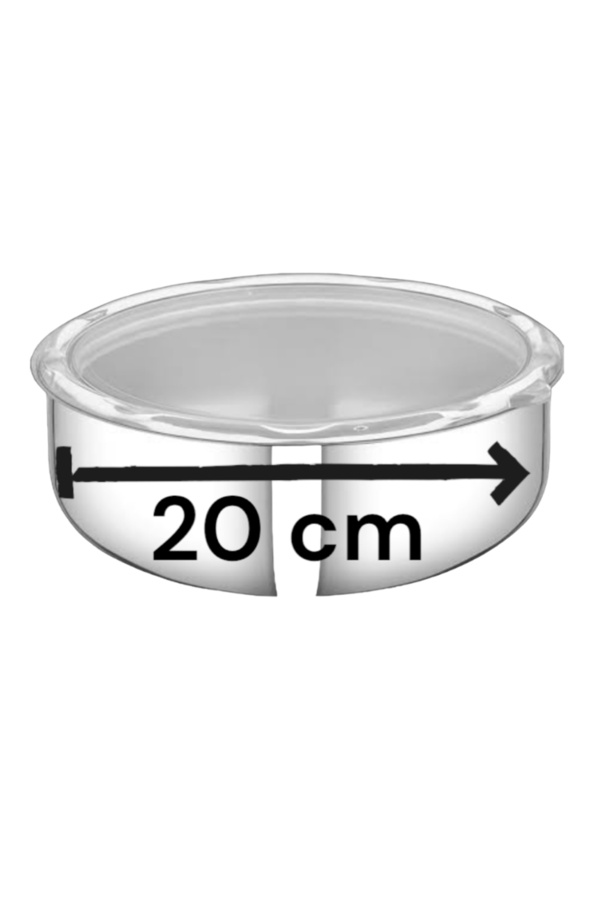 TRENDBULL 20 Cm Stainless Steel Storage Container with Mica Lid - Trendyol