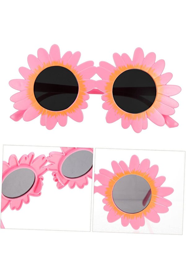 Trade Jam Daisy Shaped Pink Party Glasses - 18x10 Cm (4396) - Trendyol