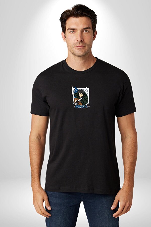 Angemiel Levi Ackerman Anime - White and Black Oversize T-Shirt ...