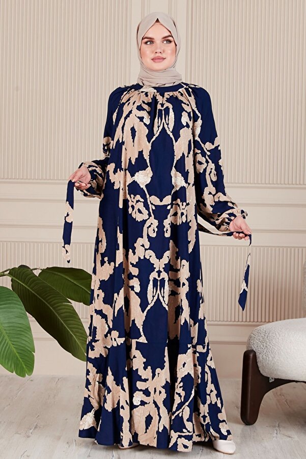 fistan Viscose Hijab Dress - Flounce Skirt, Raglan Sleeve Prayer Dress ...