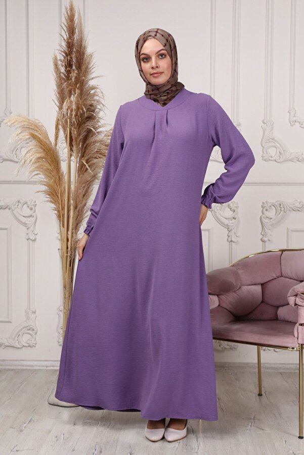 fistan Crescent Collar Straight Cut Mother Tessetto Dress Wide Fit ...