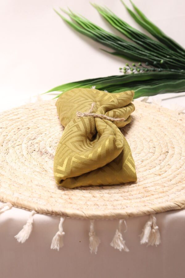 Ramby Jacquard V Pattern Shawl - Oil Green, Model 20224.1817 - Trendyol